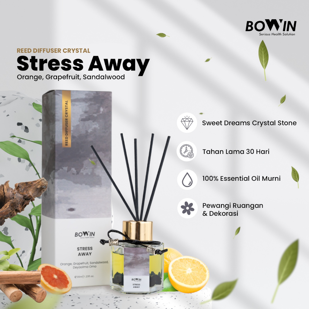 Jual Bowin Reed Diffuser Crystal - Aromaterapi Pengharum Ruangan 100% ...
