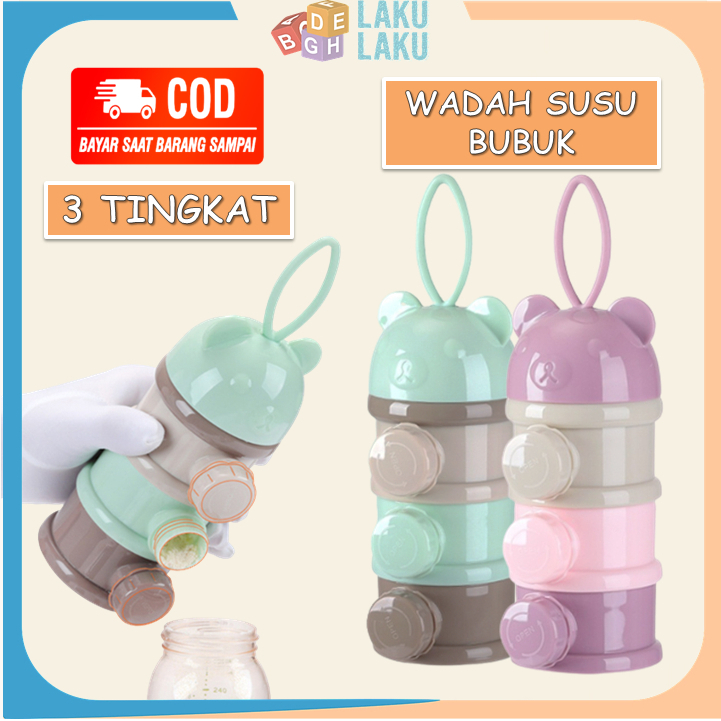 Jual Kontainer Susu 3 Susun Portable / Milk Powder Container Tempat ...
