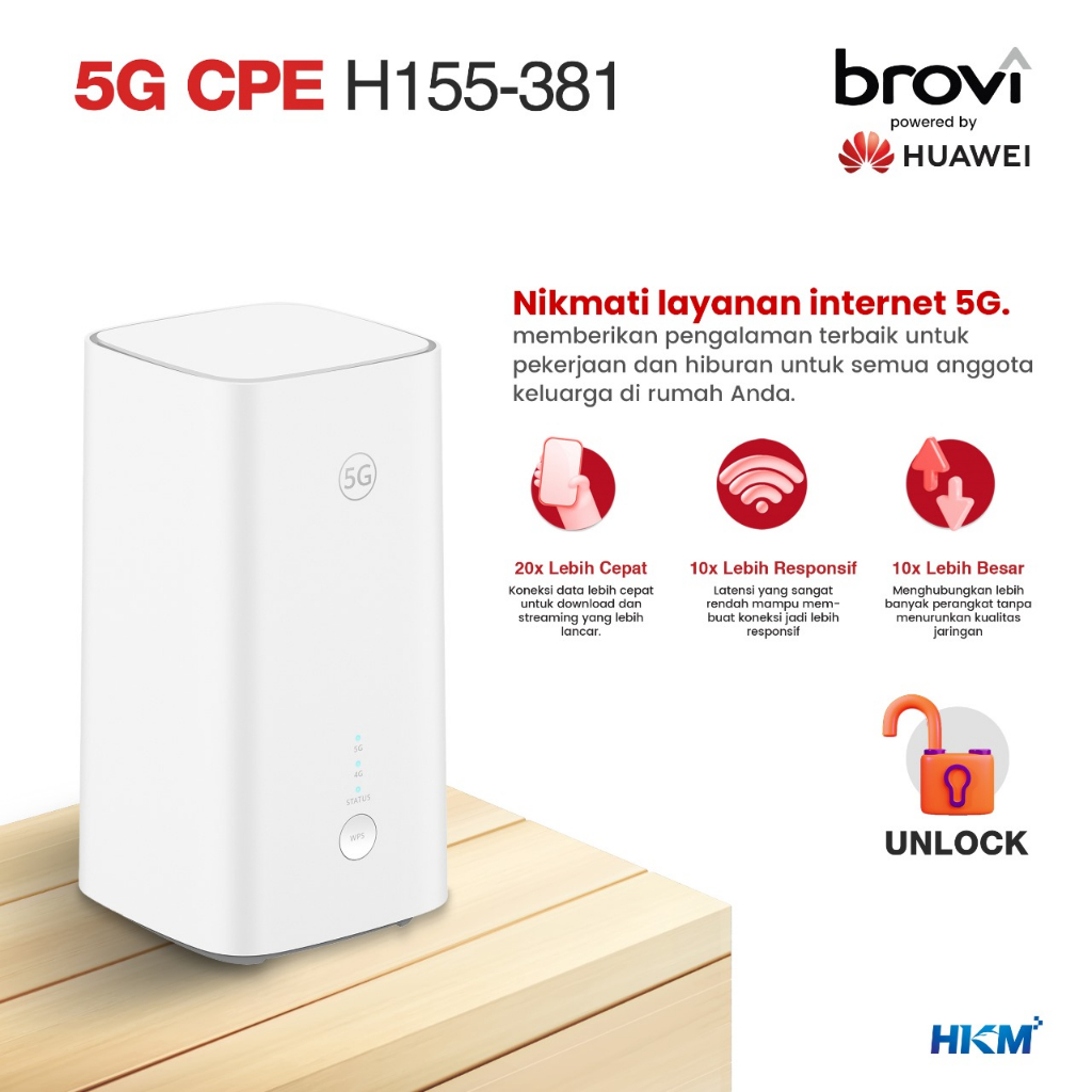 Jual Huawei Brovi Orbit 5G H2 Router Wifi CPE 5 H153-381 5G WiFi 6 3.6Gbps 5G Free 200GB ...