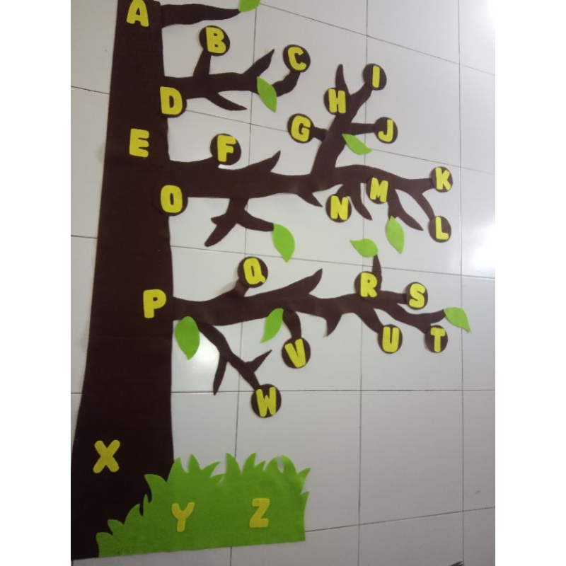 Jual hiasan pohon abjad/ pohon literasi/ pohon sudut kelas/ gambar ...