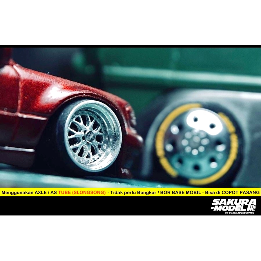 Jual Ban Karet SAKURA MODEL BBS LMR 10mm LONG AXLE + TYREBOMB | Shopee Indonesia