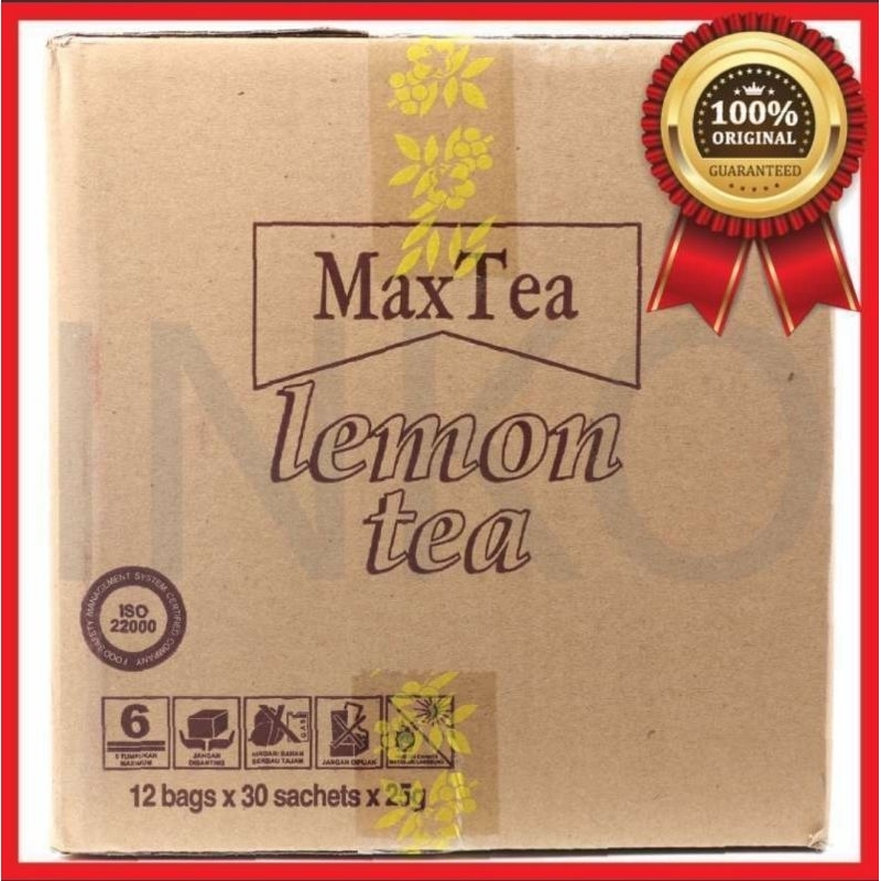 Jual Max Tea Lemon 1 dus [ 12 Pak x 30 Sachet x 25 Gr ] | Shopee Indonesia