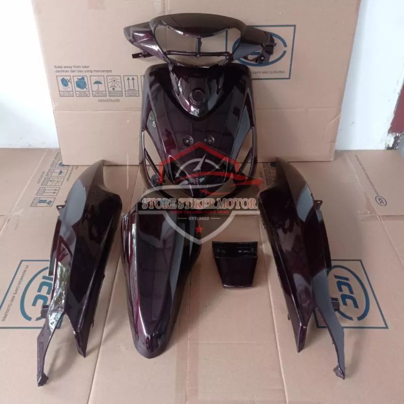 Jual Cover body full halus yamaha mio smile hitam putih biru telur asin ...