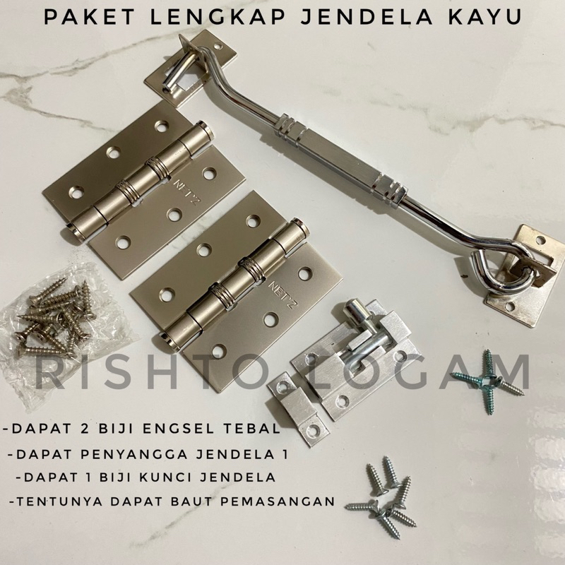 Jual paket lengkap jendela Hak angin jendela stainless / lamskar ...