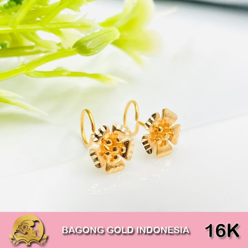 Jual Anting Emas Model Toge - Bagong Gold 16K | Shopee Indonesia