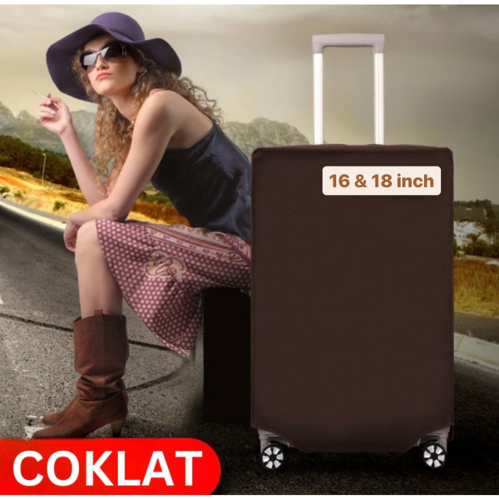 Jual Sarung Koper 16inch 18inch Bahan Kain Woven Kabin Pesawat 7 kg 16 ...