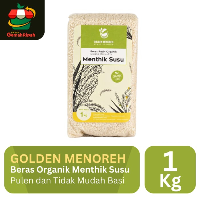 Jual Beras Organik Menthik Susu - Golden Menoreh 1kg | Shopee Indonesia