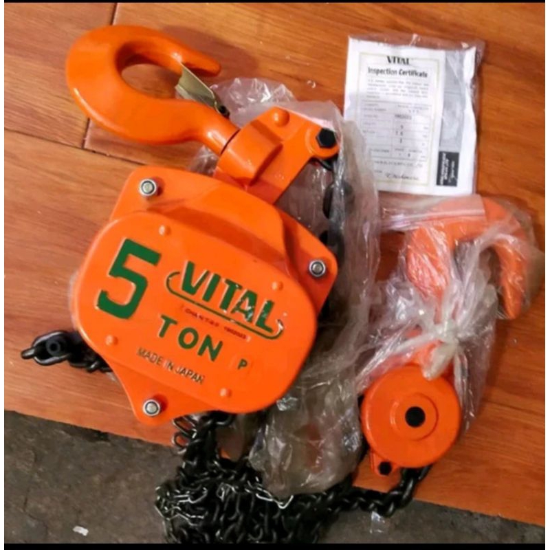 Jual chain block vital 5 ton x 10 meter chain block manual vital japan ...