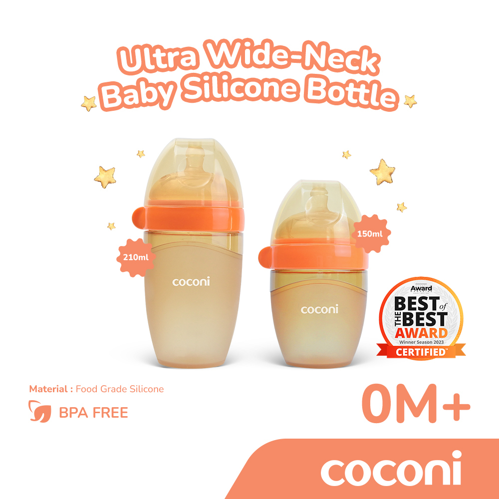 Jual COCONI Ultra Wide Neck Baby Silicone Bottle 150ml / 210ml | Botol ...