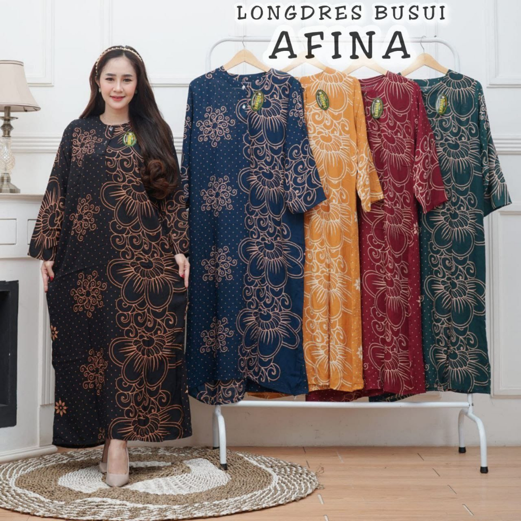 Jual LONGDRESS CABUTAN PARIS BUSUI LD 110 DASTER BATIK LENGAN PANJANG ...