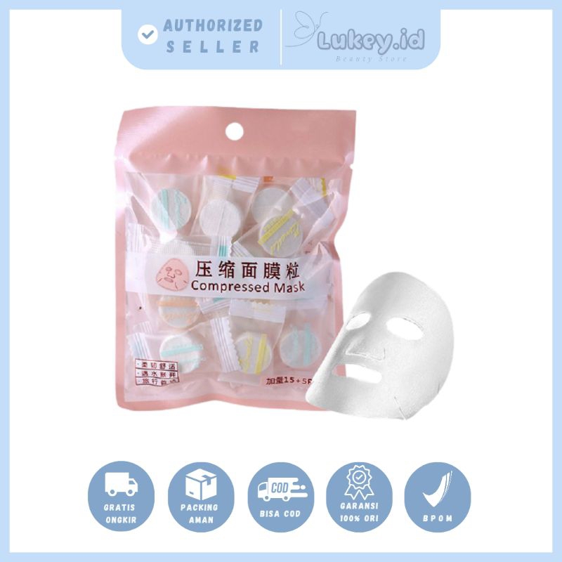 Jual Compressed Mask Sheet Mask - Masker Wajah Compreseed Bentuk Tablet ...