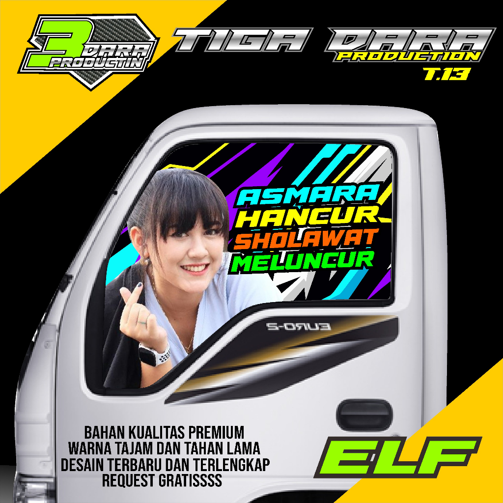 Jual STIKER ONE WAY KACA SAMPING TRUK ELF STIKER KACA TRUK ELF KODE 07 ...