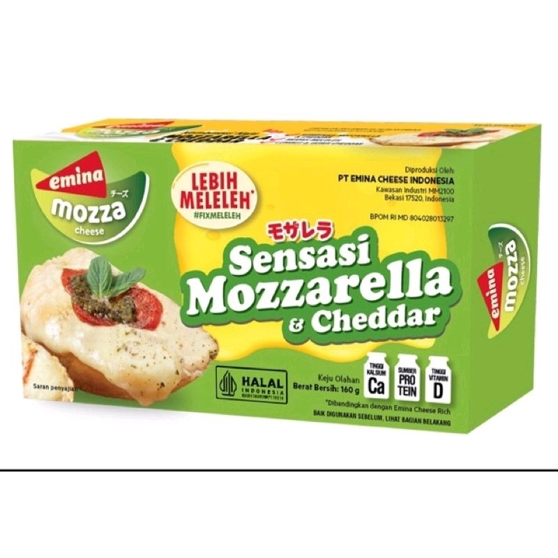 Jual Emina Mozza Keju Mozzarella & Cheddar 160gr | Shopee Indonesia