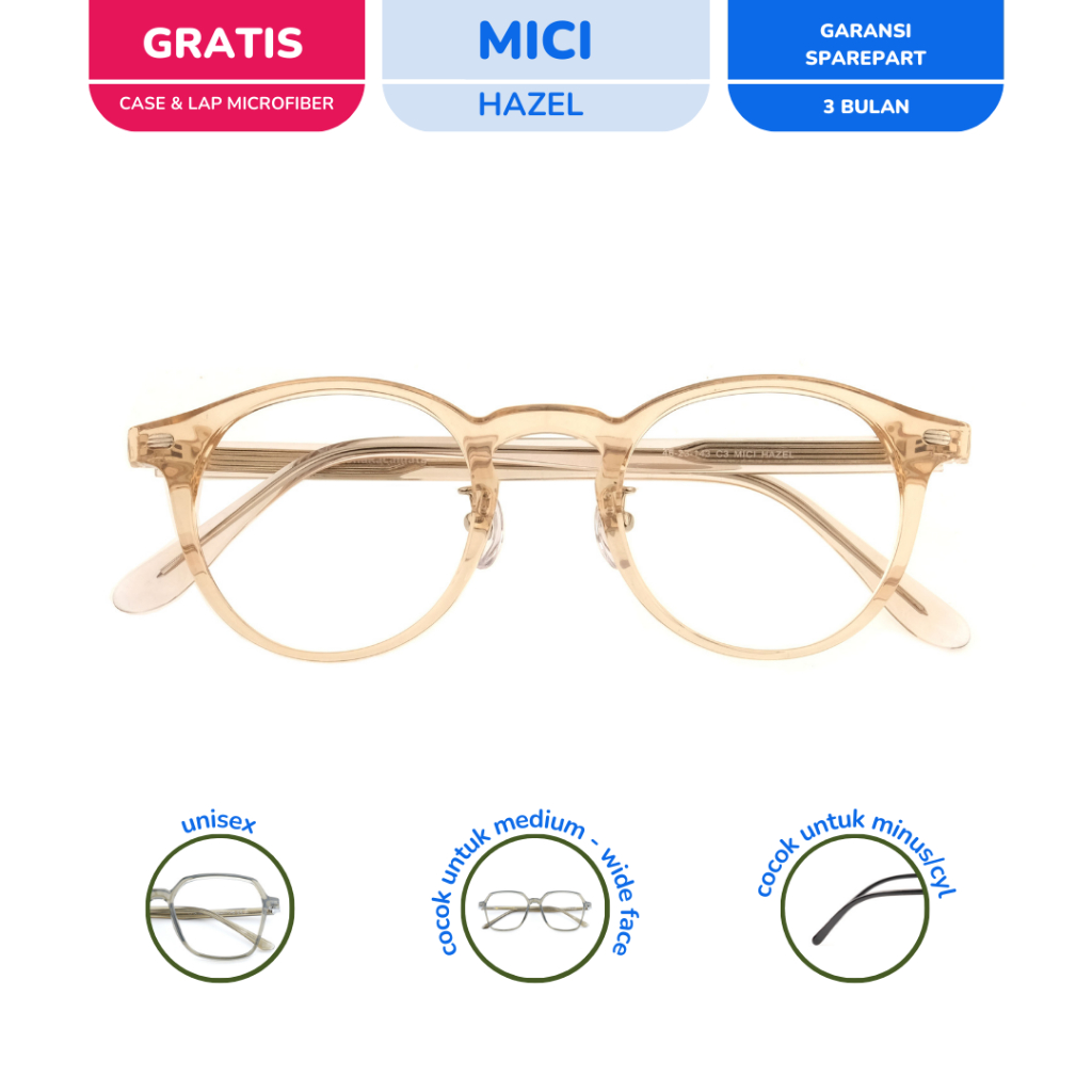 Jual zonakacamata - The Classic Mici Hazel - Frame Kacamata - Pria ...