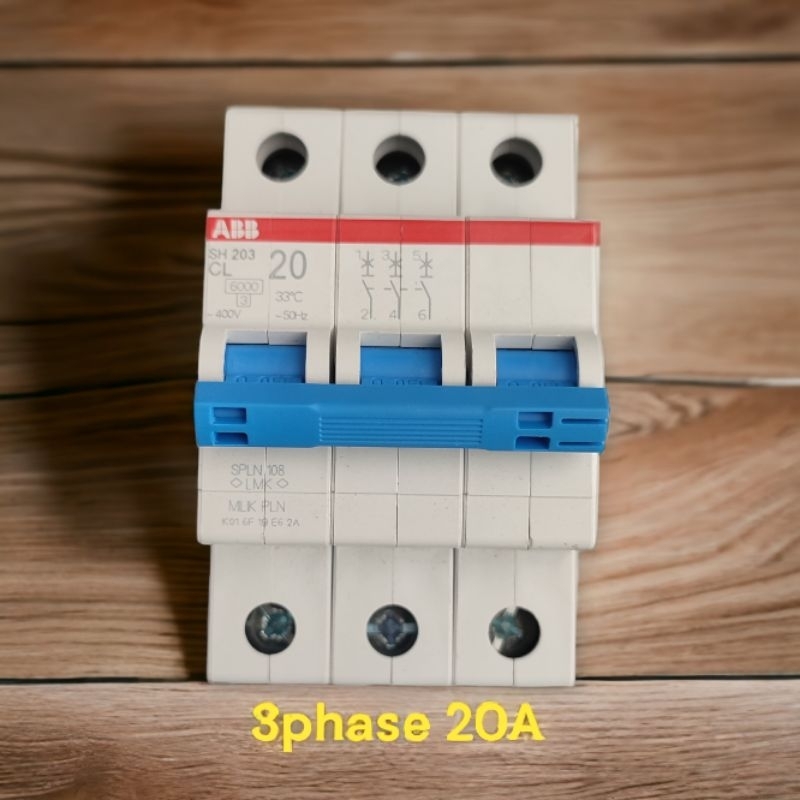 Jual MCB ABB 3PHASE 10A 16A 20A ORIGINAL PLN BARU GRESSS DIJAMIN ...