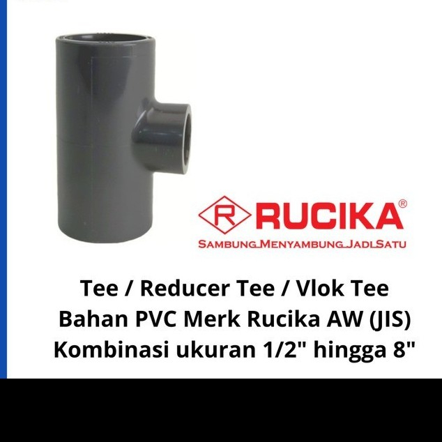 Jual Reducer T Verlop Vlok Tee 1" x 1/2" inch PVC Rucika AW | Shopee Indonesia