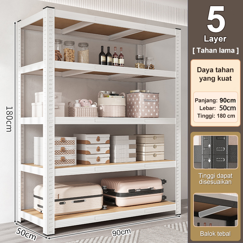 Jual Rak Besi Siku 5 susun Rak susun rakit Rak penyimpanan Rak gudang ...