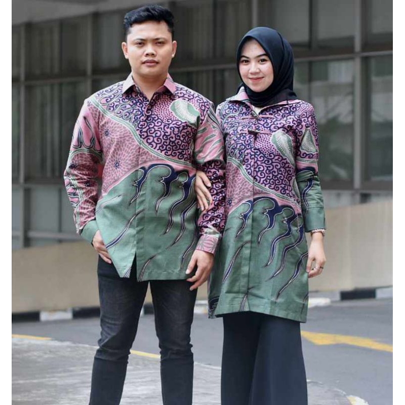 Jual Batik couple dobby laseman solo kombinasi tulis full furing trikot ...