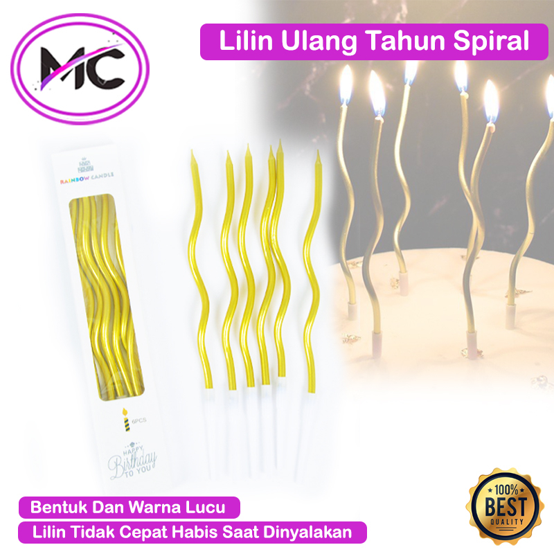 Jual Lilin Ulang Tahun Spiral Lilin Ulir Warna Lilin Ultah Keriting ...