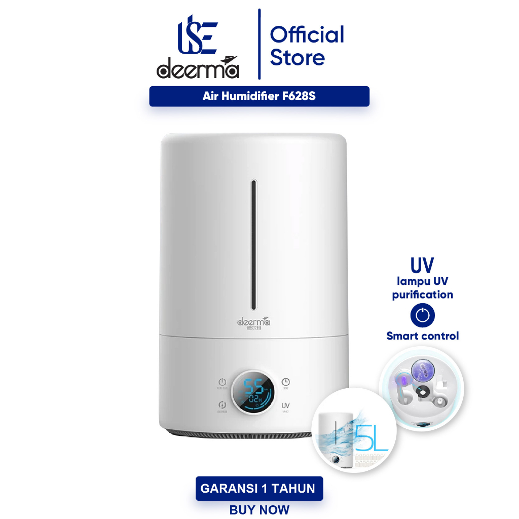Jual DEERMA 4 Touch Version Humidifier Touch Sensor Colorful LED 5L UV lamp purification F628S ...