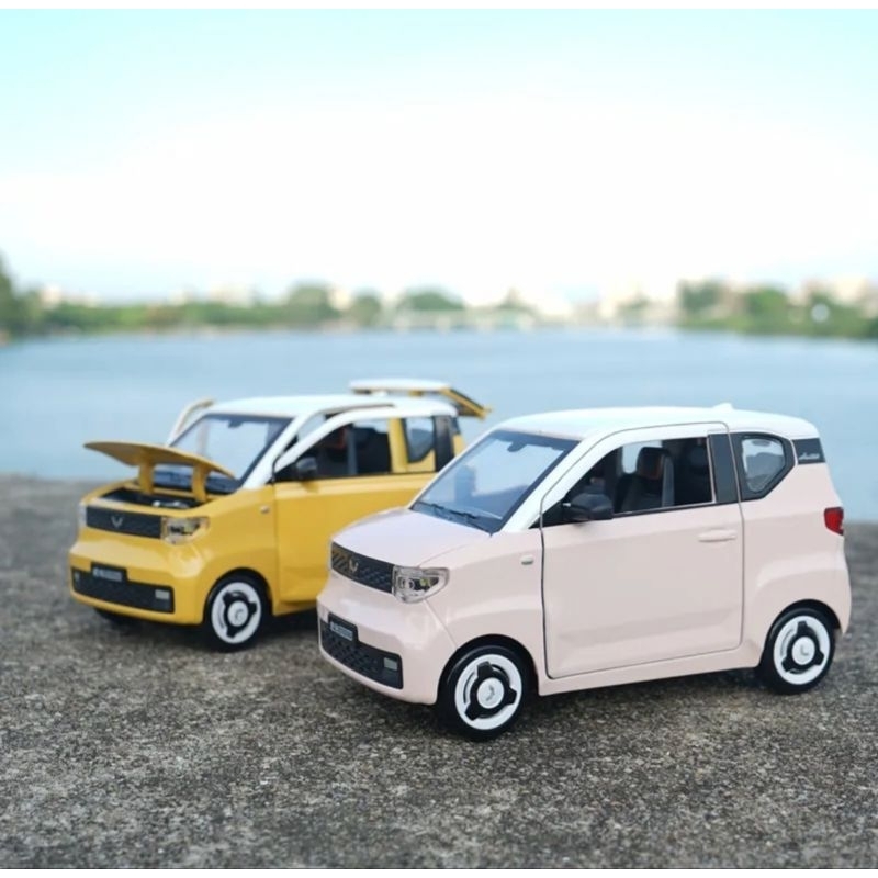 Jual Diecast Mobil Wuling Macaron Mini EV Skala 1:20 Miniatur Mobil ...