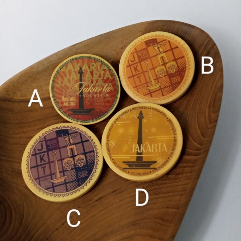 Jual Souvenir Magnet kayu/Tempelan Kulkas khas Monas Jakarta | Shopee ...