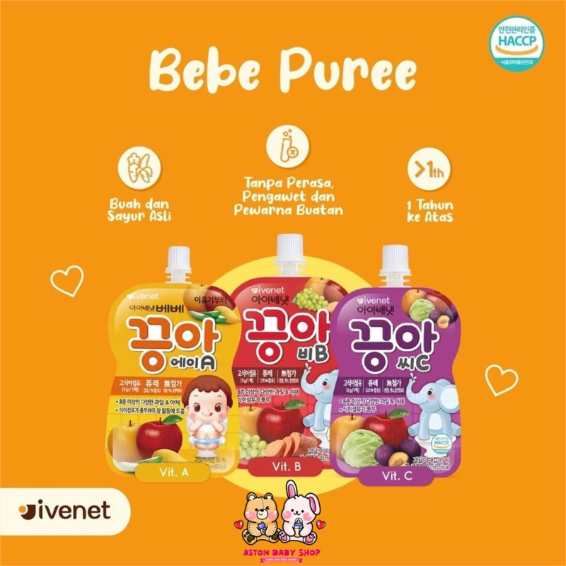 Jual Ivenet Bebe Puree A B C Puree Buah Sayur Anak Anak | Shopee Indonesia