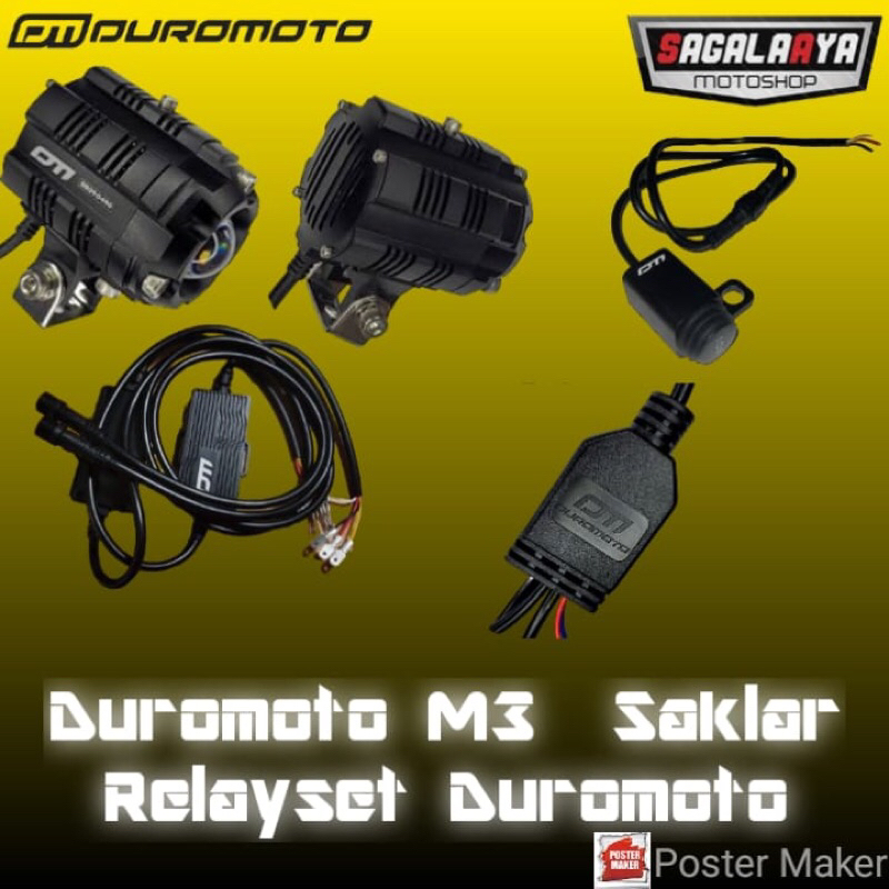 Jual Paket Lampu Duromoto M3 Saklar duromoto Original Relayset Duromoto ...
