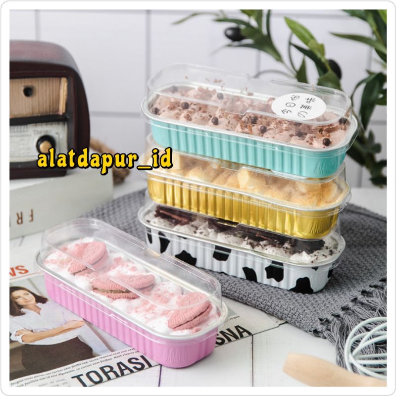 Jual 10pcs PREMIUM aluminium foil cup kue korean dessert box cup kotak ...