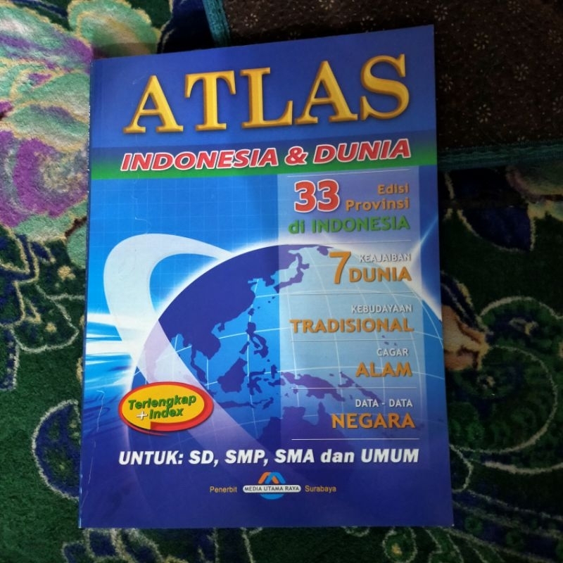 Jual ORIGINAL BUKU PETA ATLAS INDONESIA DAN DUNIA 33 PROVINSI UNTUK SD ...
