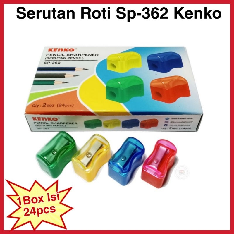 Jual SERUTAN RAUTAN SHARPENER KENKO SP-362 MODEL ROTI 24 PCS | Shopee Indonesia
