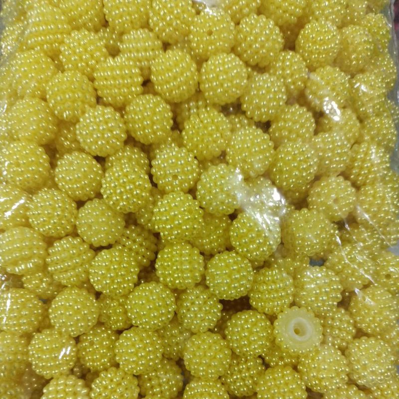 Jual manik mote berry bulat mutiara 14mm ada banyak pilihan warna ...