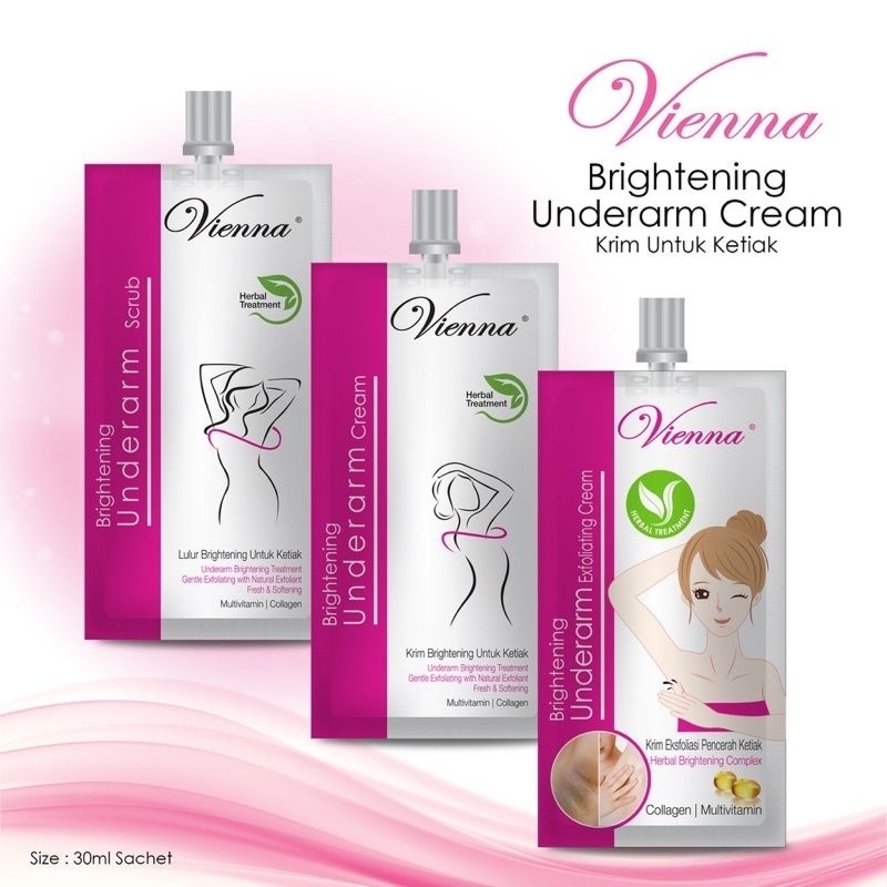 Jual Vienna Brightening Underarm Cream, Herbal Breast Cream, Stretch ...