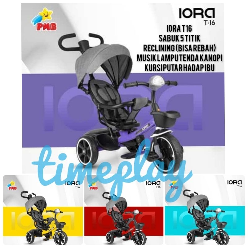 Jual Sepeda anak roda 3 PMB iora t 16 tricycle PMB iora t16 sabuk ...