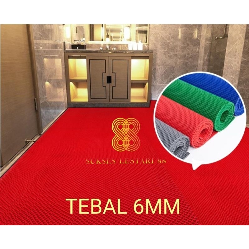 Jual Keset Karpet PVC Anti Slip S Type Jaring Rol | Shopee Indonesia