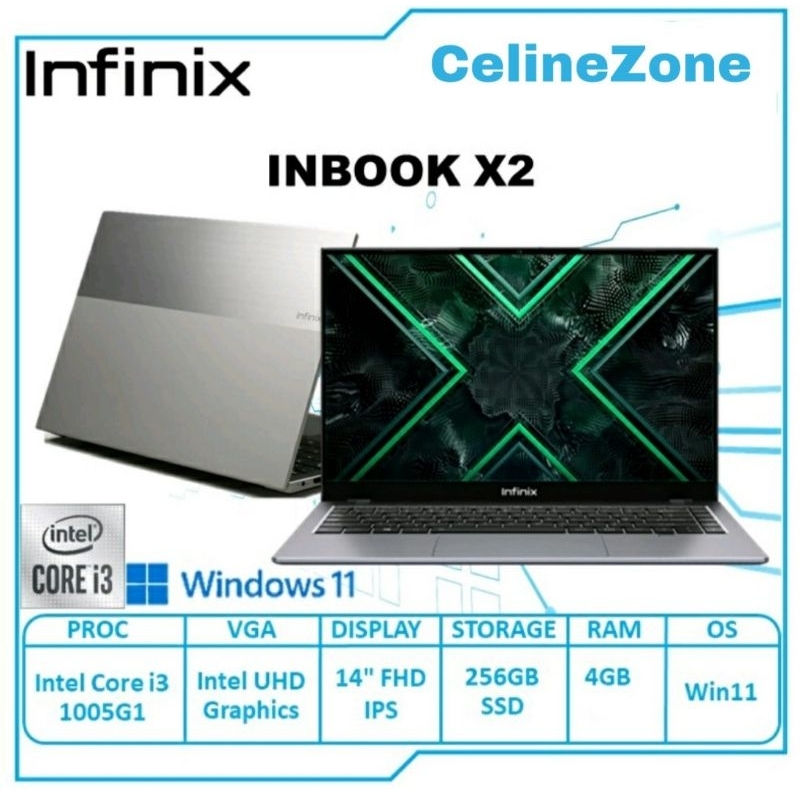 Jual Laptop Infinix Inbox X2 Intel Core i3 4GB 256GB SSD 14" FHD IPS ...