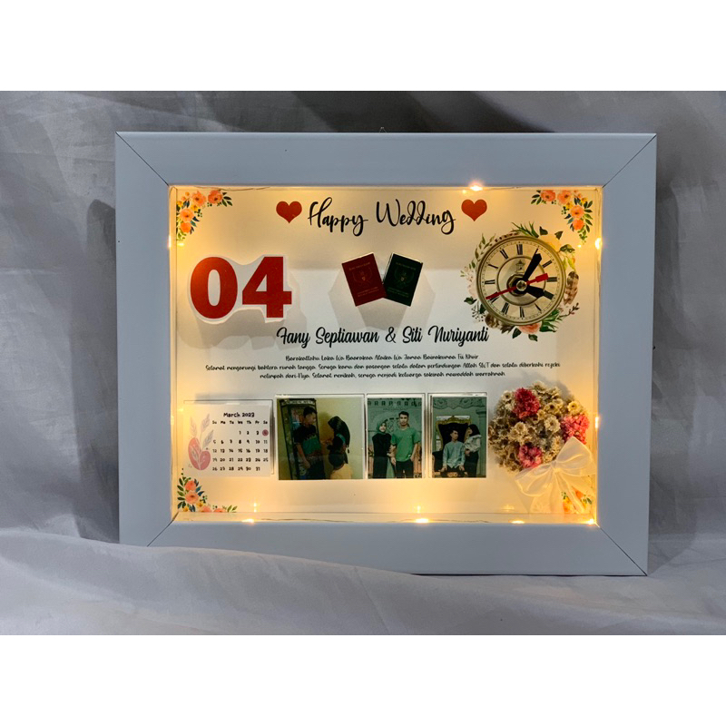 Jual POP UP FRAME JAM / KADO ULTA / KADO PERNIKAHAN NIKAH WEDDING ...