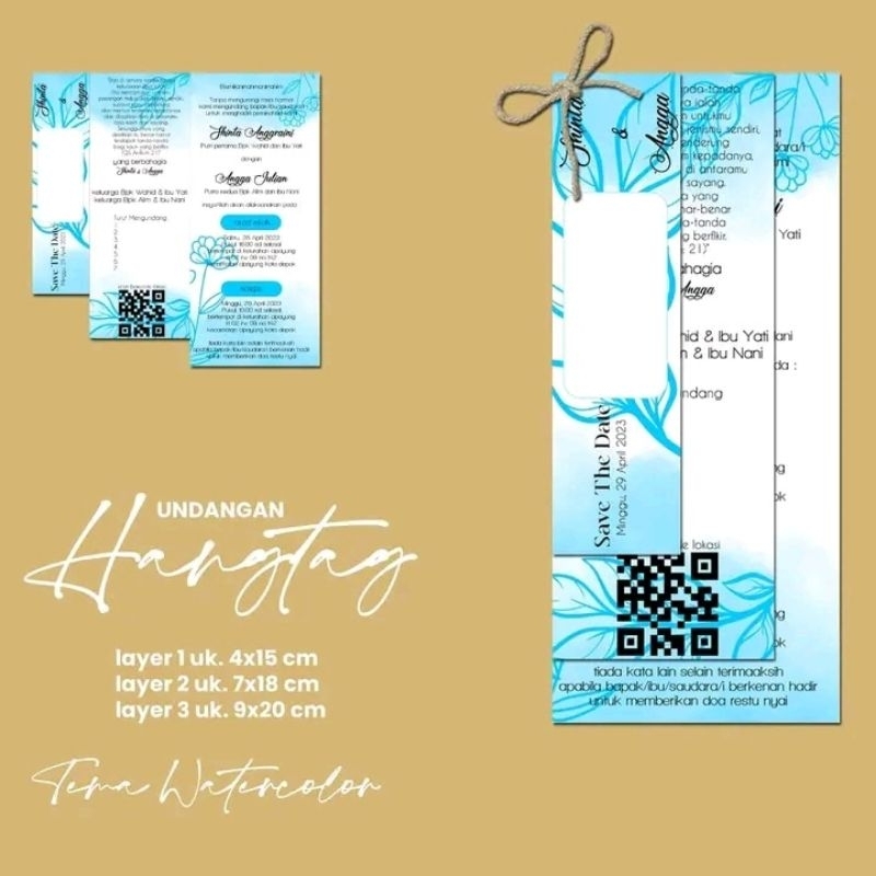 Jual Undangan HangTag desain Elegan | Shopee Indonesia