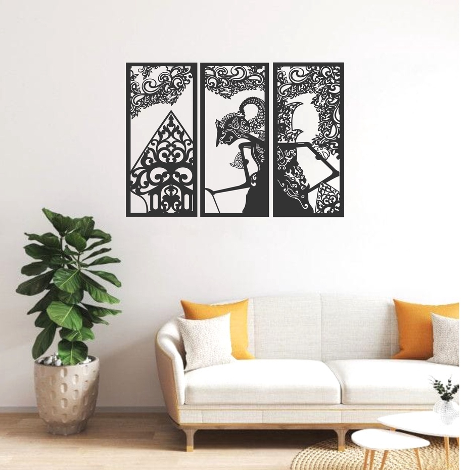 Jual Hiasan dinding kayu motif Wayang Kulit pajangan rumah walldecor ...