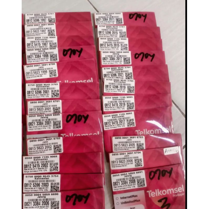 Jual Kartu Sakti Nomor Cantik Telkomsel Seri Tahun | Shopee Indonesia