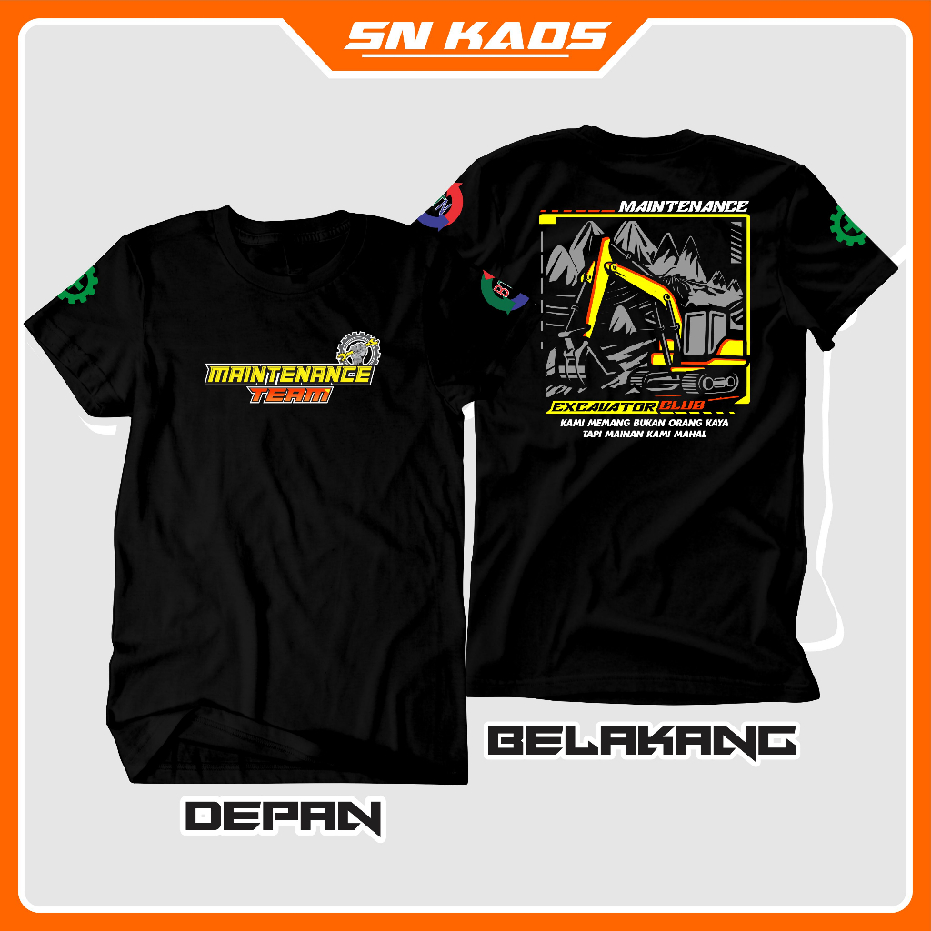 Jual KAOS EXCAVATOR KAOS MEKANIK ALAT BERAT KAOS MAINTENANCE | Shopee ...