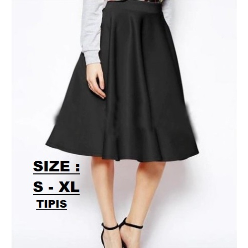Jual ROK MIDI SKIRT RD | Shopee Indonesia