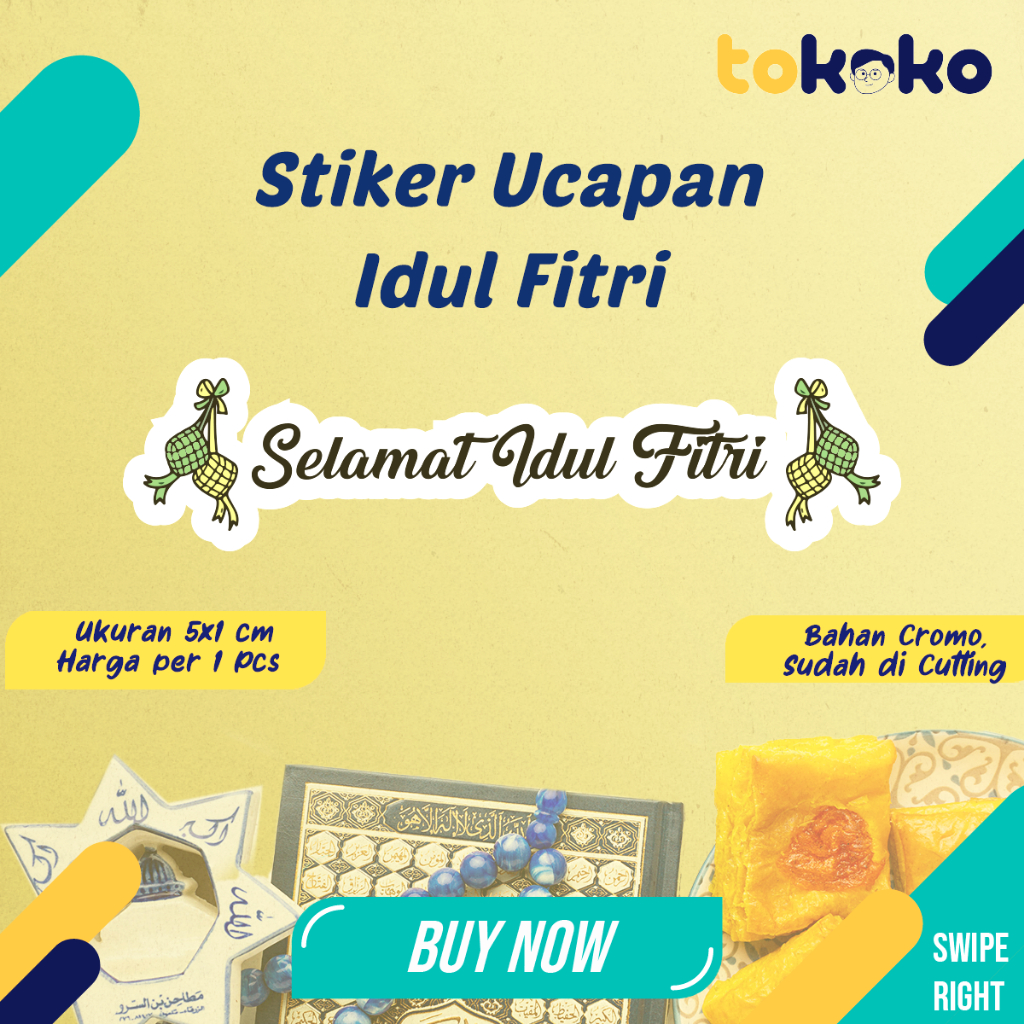 Jual Sticker Idul Fitri Puasa Lebaran Ucapan Selamat Hari Raya Idul ...