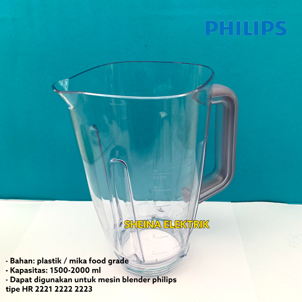Jual Gelas Jus Blender Philips HR 2221 2222 2223 Glas Jar Tabung ...