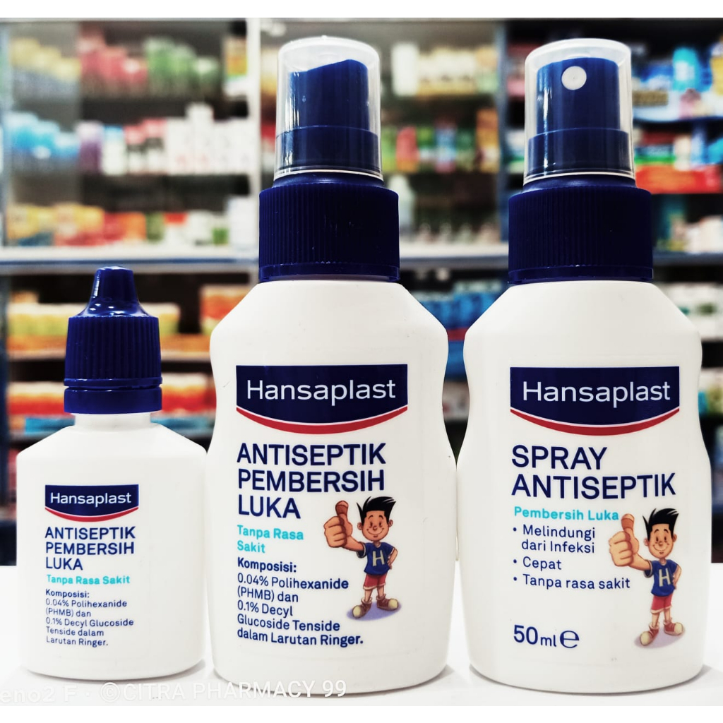 Jual Hansaplast Spray Antiseptic𝟐𝟎𝐌𝐋, 𝟒𝟎𝐌𝐋 & 𝟓𝟎𝐌𝐋 - Pembersih Luka ...