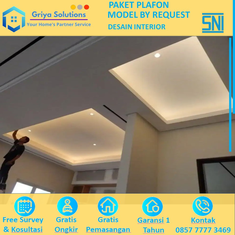 Jual Plafon Gypsum GRC Interior Minimalis Modern volume 21 - 50m2 ...