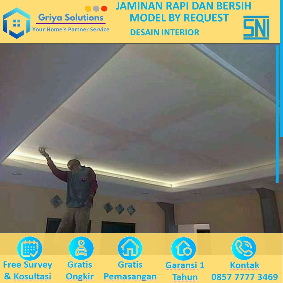 Jual Plafon Gypsum GRC Interior Minimalis Modern volume 8 - 20 m2 ...