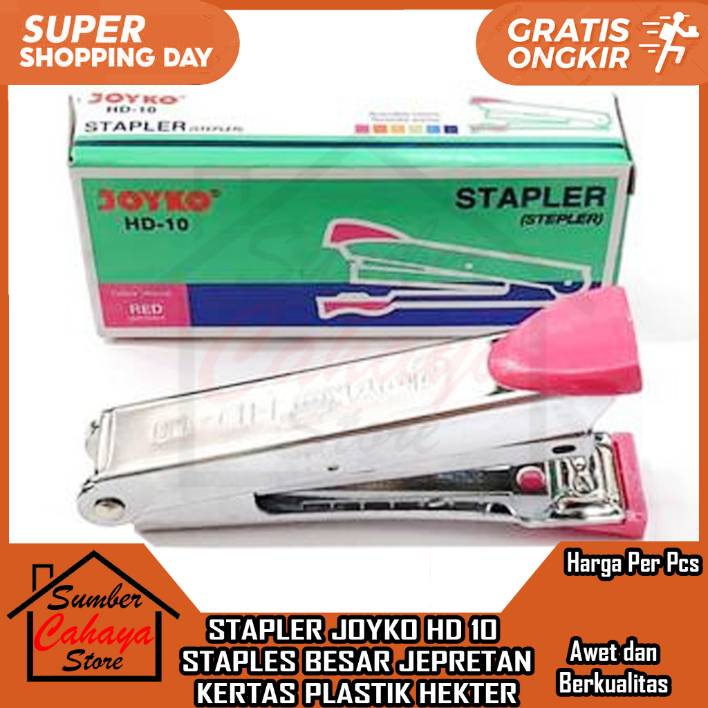 Jual STAPLER STEPLER ALAT STAPLES HEKTER JEPRETAN JETREKAN JOYKO HD 10 ...