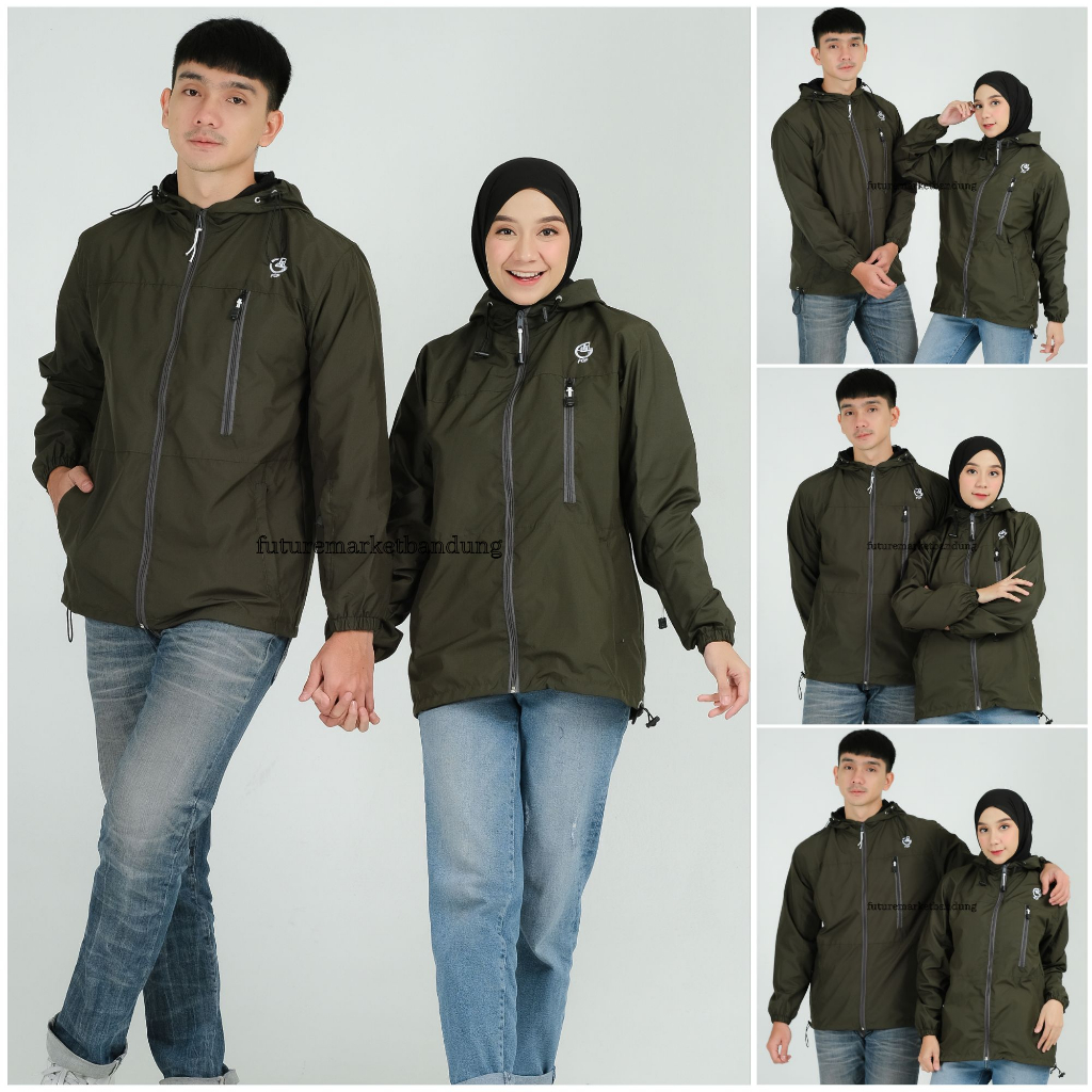 Jual Jaket Couple Parasut Jumbo Waterproof Original FCF EVEREST Size M L XL XXL / Jaket Gunung ...