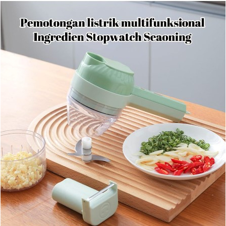 Jual Food Chopper Electrik 4 in 1 Alat Pemotong Sayuran / Bawang putih ...